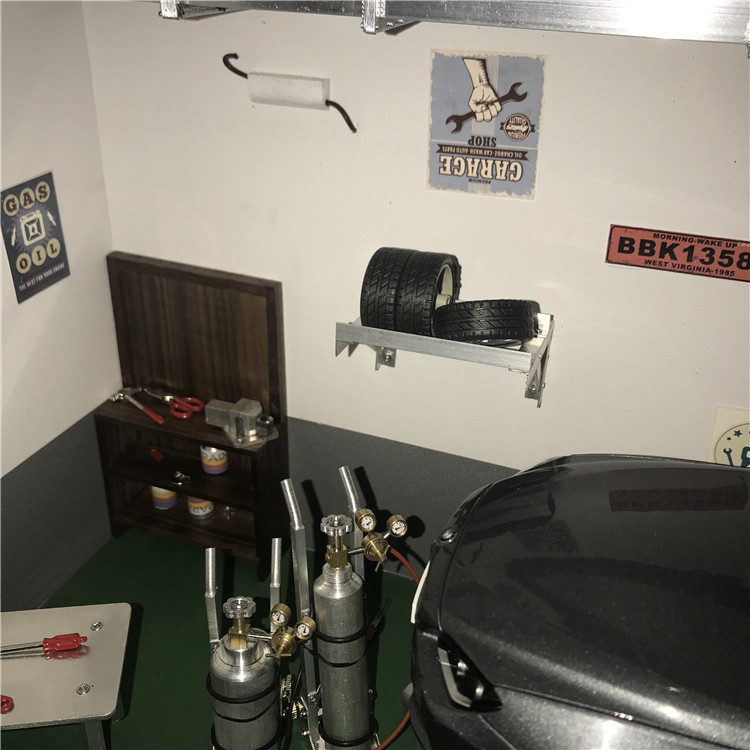 Car Model King 1:18 Car Model Repair Scene Lift DIY Customized Handmade ...