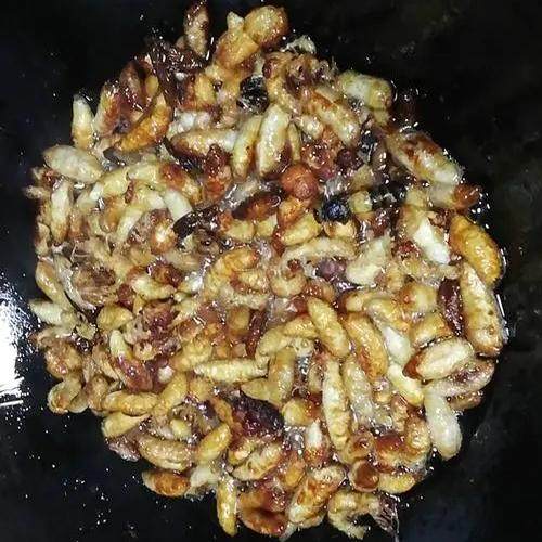 Fried bee pupae (half Jin [Jin is equal to 0.5 kg]), a local specialty ...