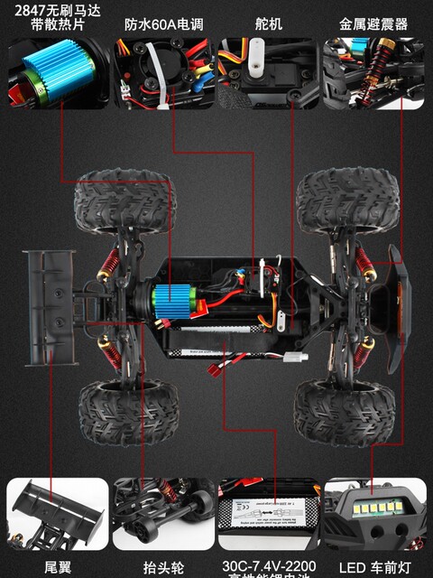 XLF RC professional 1 to 10 large bike metal brushless remote control ...