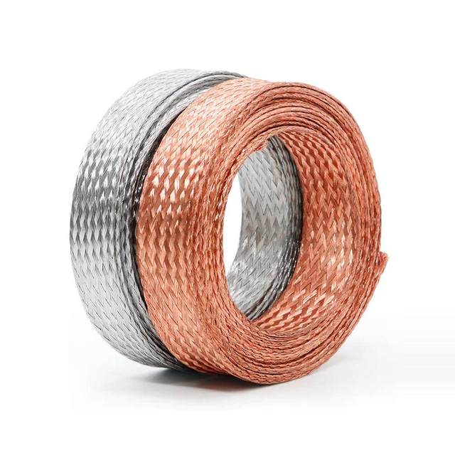 Copper braided ground wire soft connection flat copper stranded wire 16 ...