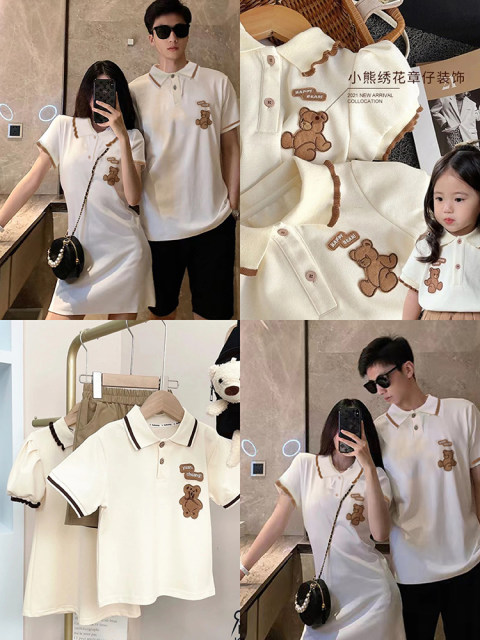 Special parent-child outfit high-end family summer outfit short-sleeved ...