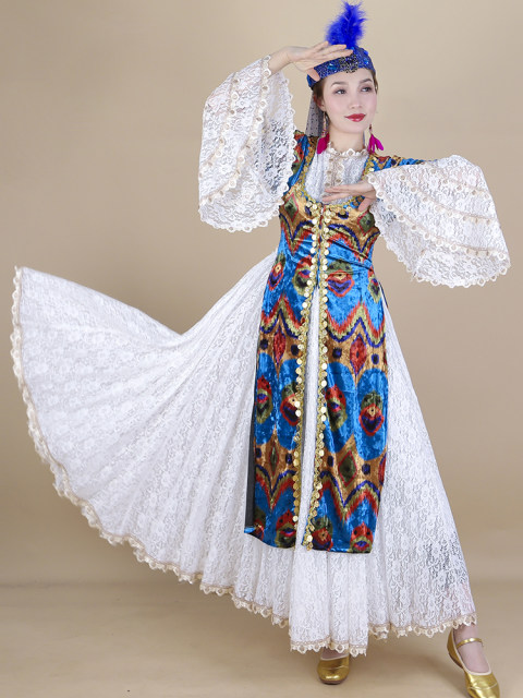 Xinjiang dance vest 2025 new style gold velvet Adress ethnic style ...