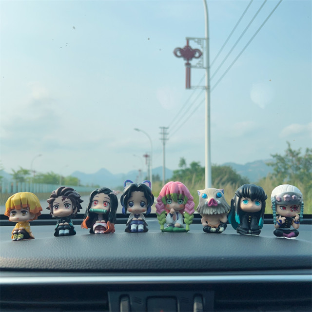 Demon Slayer anime figure car ornaments Tanjiro Nezuko Butterfly Ninja ...
