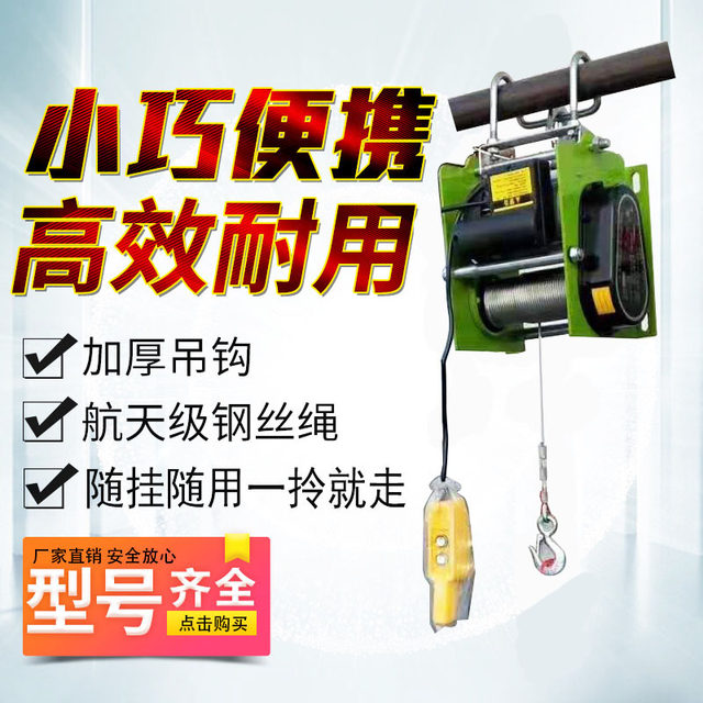 Electric hoist 220V household hanging remote control small crane hoist ...
