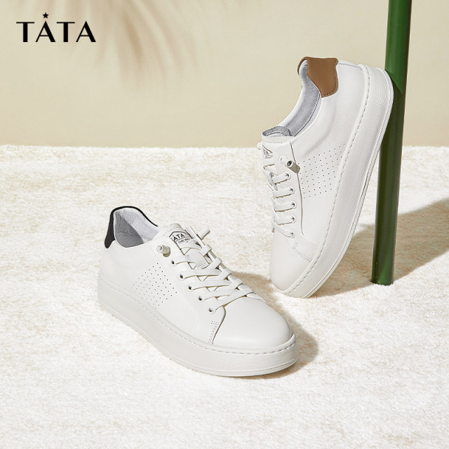 Tata breathable casual sneakers men's business suit versatile white ...