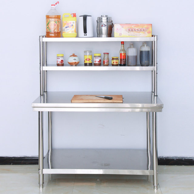 Custom-assembled stainless steel workbench with shelf operating table ...