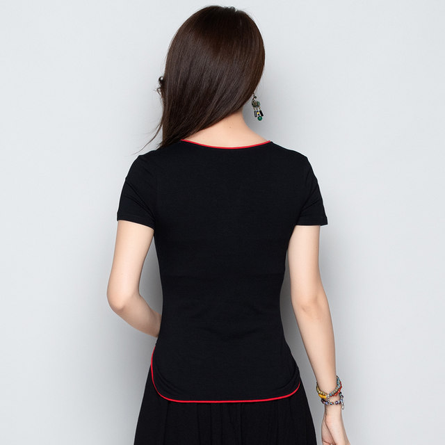 Guo Chao Chinese style original design retro short -sleeved temperament ...