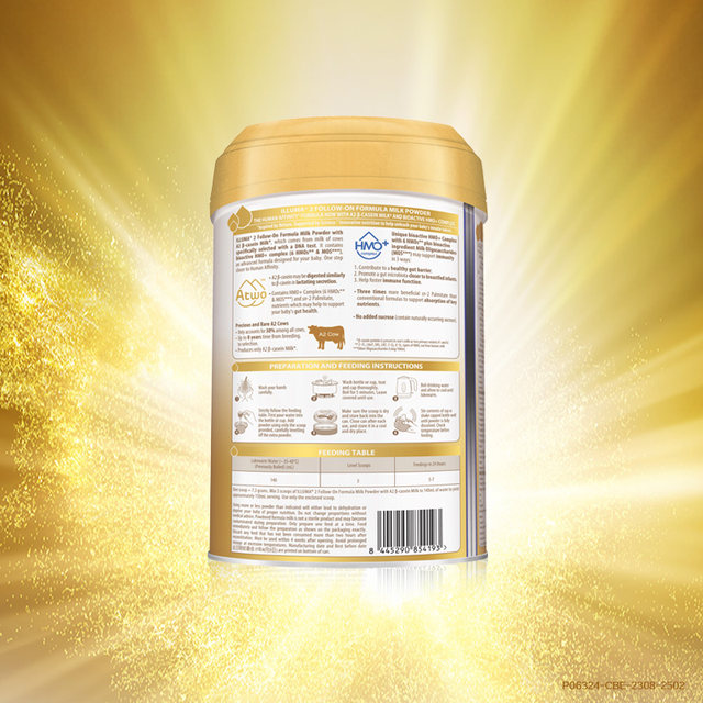 Wyeth Qifu A2 double extract 6HMO milk source infant milk powder 2 sections 850g*6 cans Ireland