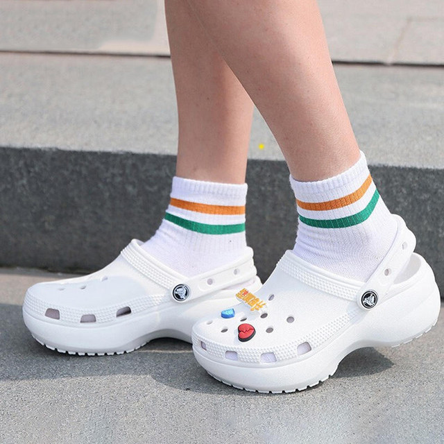 Crocs Kaluochi hole shoes women's classic cloud Crocs slippers thick ...