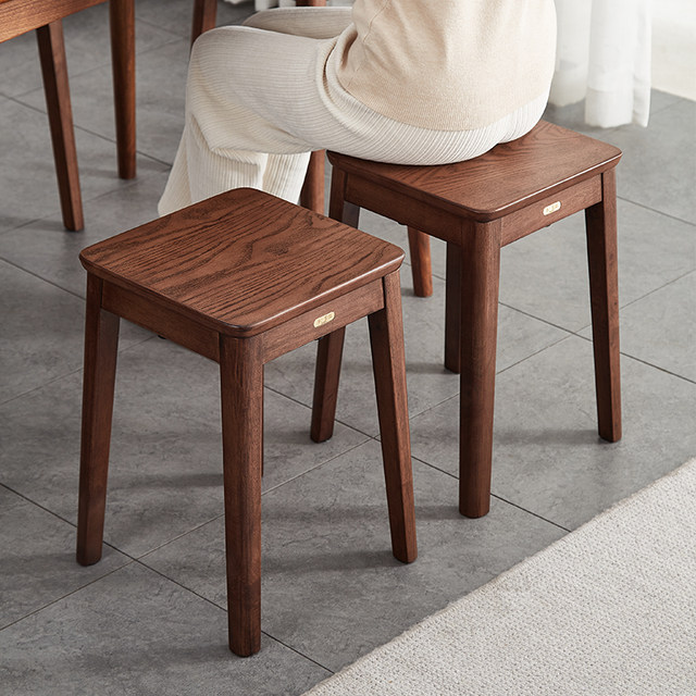 Solid wood stools for home stacking, new Chinese dining stools, living ...