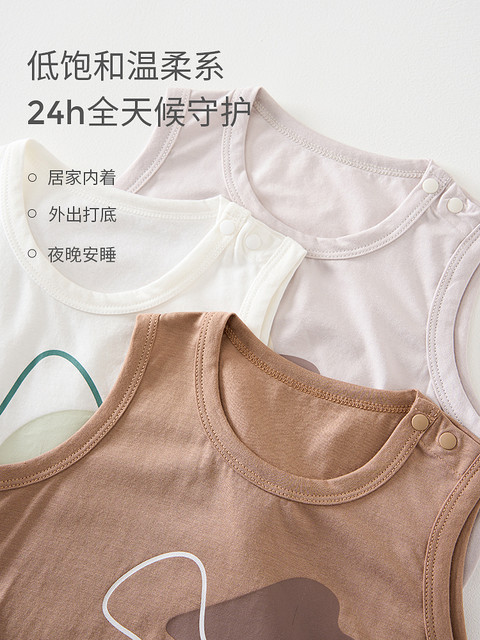 Children's tai baby vest suit summer modal cotton baby clothes boys and ...
