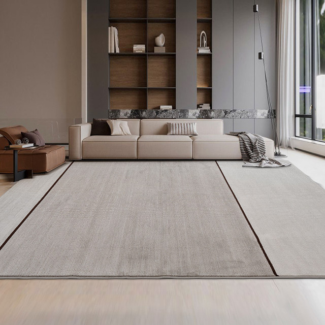 Light French living room carpet, log style coffee table carpet ...