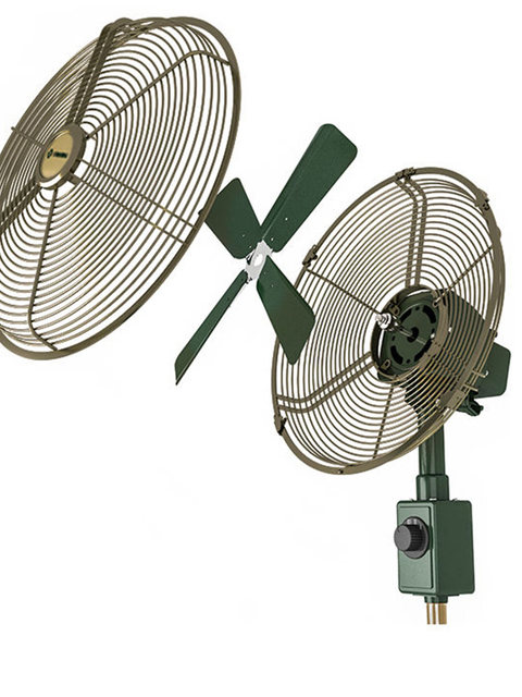 Antique-Style Floor Fan 12inch Household Metal Oscillating High-Wind ...
