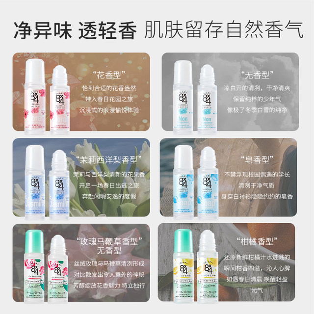 Japan's 8x4 Kao antiperspirant underarm roll-on perfume anti-perspirant deodorant body spray for ...