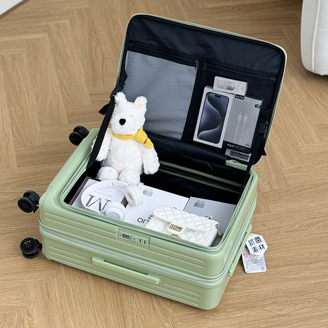 Side-opening boarding suitcase for women 20-inch large capacity ...