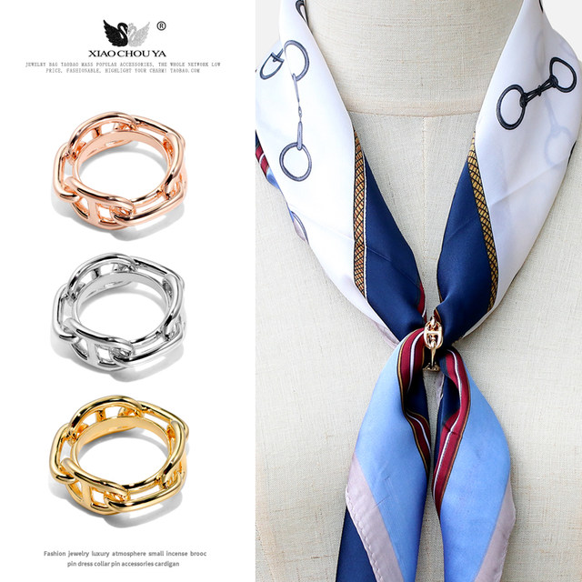 Her H Shi silk scarf buckle high-grade scarf buckle dual-purpose all ...