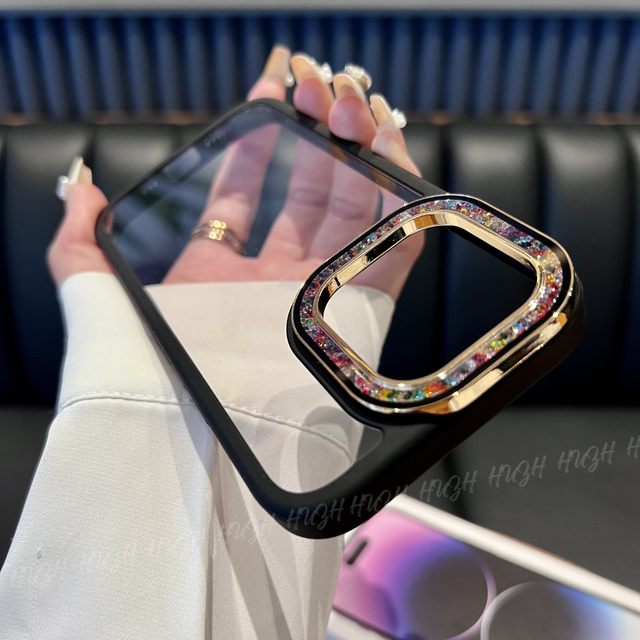 Suitable for Apple 14promax mobile phone case, lens with diamond, high ...
