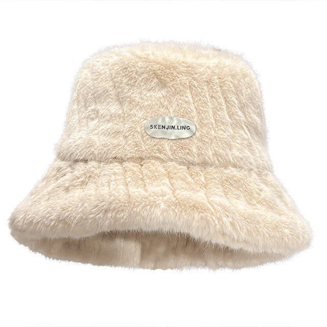Autumn and winter fisherman hat women's velvet thickened warm ear ...