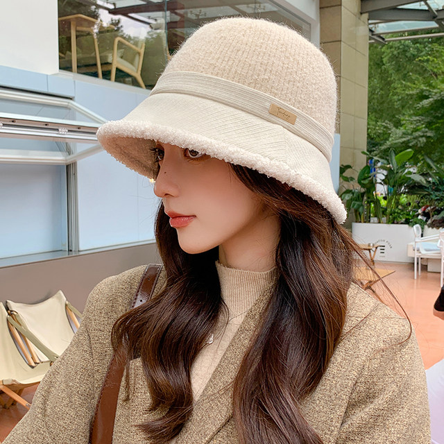 Fisherman Hat Women's Autumn and Winter Thick Warmth Showing Face Small ...