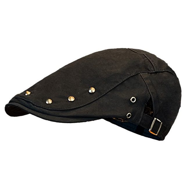 Retro rivet forward hat women's summer thin sunshade duck tongue beret ...