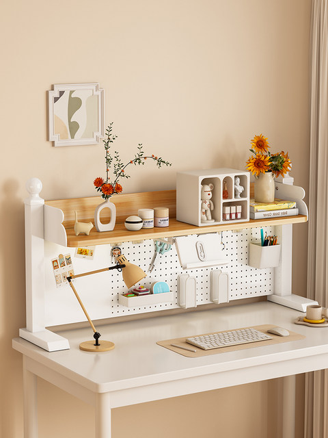 Desktop bookshelf vertical multi-layer children's iron study table ...