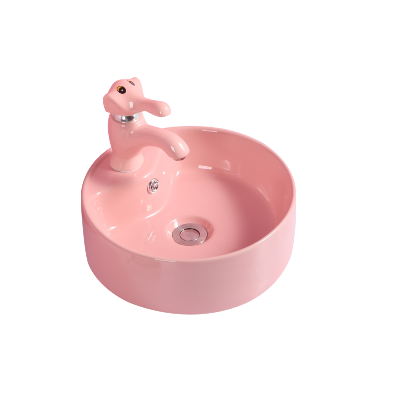 Kindergarten Children's Color Cartoon Wash Basin Ceramic Table Basin