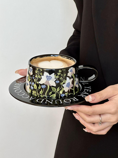 Shore Brahma retro oil painting like the lily of the valley coffee cup ...