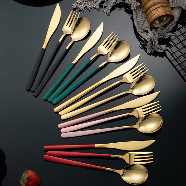 Western tableware, knife, and fork set 304 stainless steel high -end home high -end high -value ...