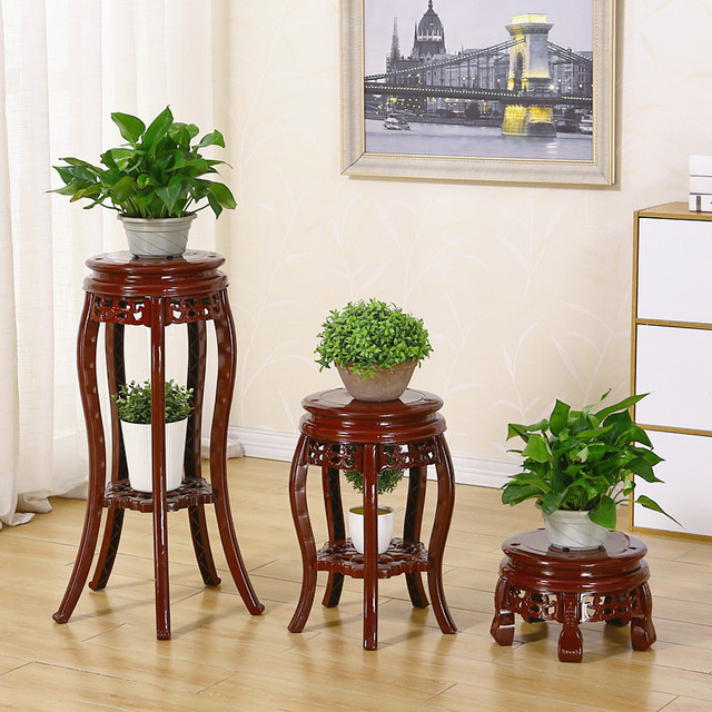 Flower stand imitation wood classical multi-layer pothos plastic flower ...