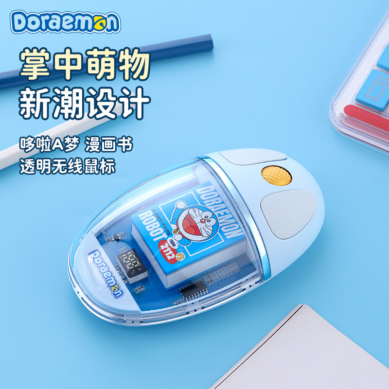 Doraemon Wireless Mouse - Rechargeable Optical Computer Mouse