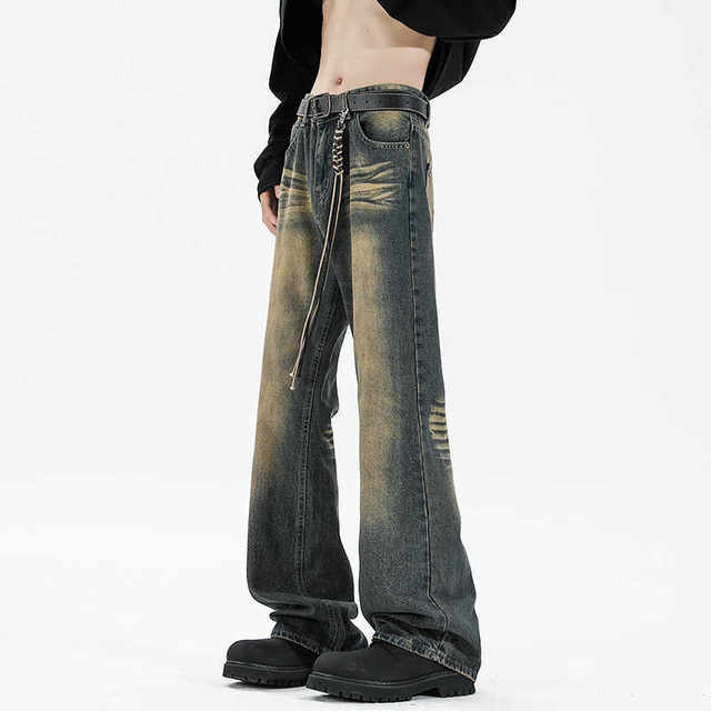 190 tall man extended version American high street vibe yellow mud dyed ...