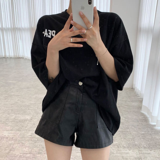 Korean chic summer simple and versatile round neck back letter print ...