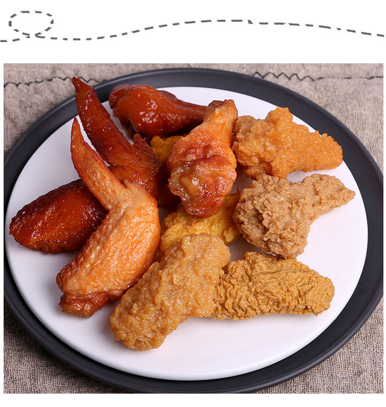 Hanyi Model Fried Chicken Wings & Legs - Realistic Food Props