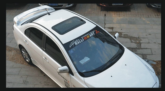 Car front glass decorative sticker labeling windshield shielding ...