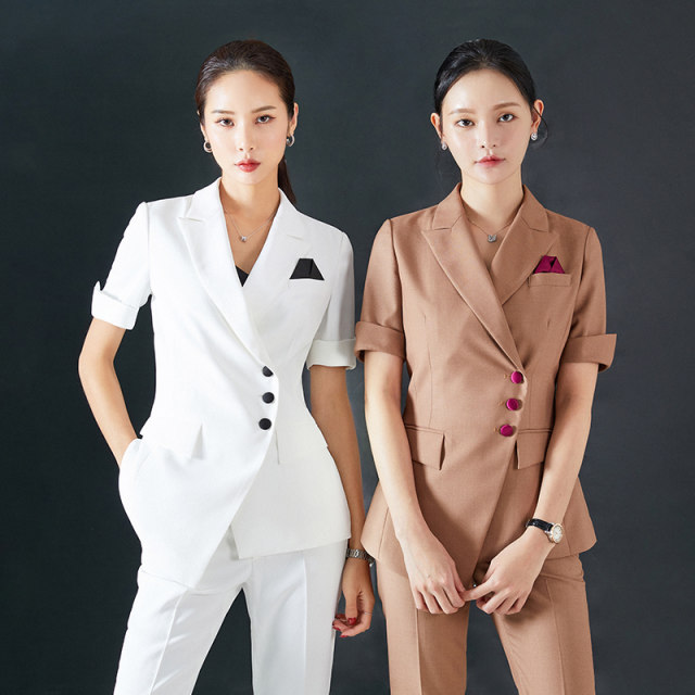 Classy Professional Suits Suit Women Summer Short-Sleeved Ol parka ...