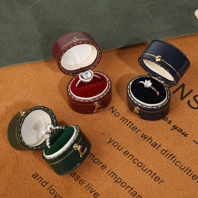 Retro mini ring box high -end diamond ring box proposal wedding ...