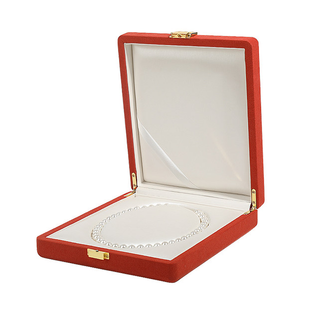 Pearl necklace box Japanese akoya box gift box gift microfiber buckle ...