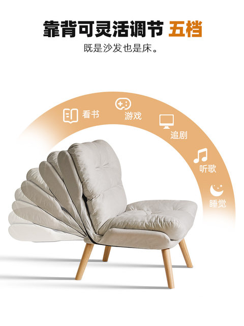 Lazy sofa, small apartment sofa chair, sleepable and reclining back ...