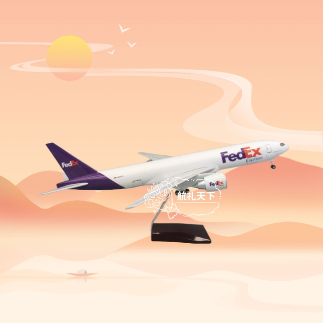 777 FedEx aircraft model simulation civil aviation cargo aviation ornaments children's SF ...