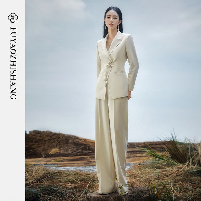 FUYAO Fuyao Chinese style suit women's long-sleeved top plate button ...