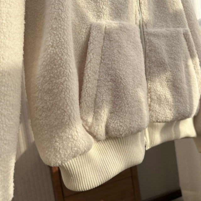 Good luck! Lazy style loose wide version thickened hooded warm wheat ...