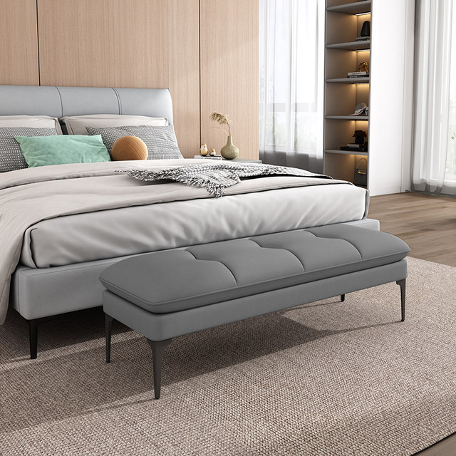 Cream-style Italian bedside stool, master bedroom sofa, high-end long ...