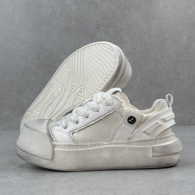 American casual retro old dirty shoes genuine leather sponge cake ...