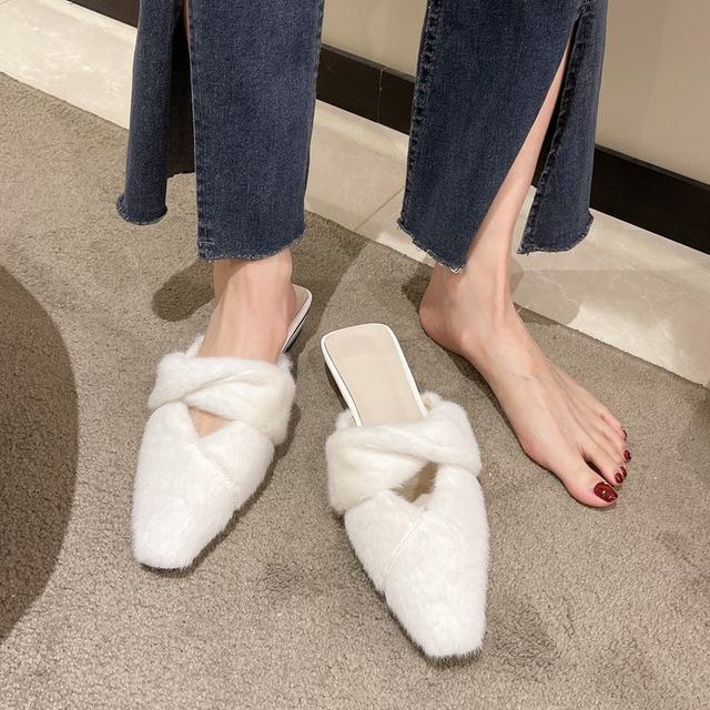 Baotou thick heel half slippers for women to wear outside 2024 new ...
