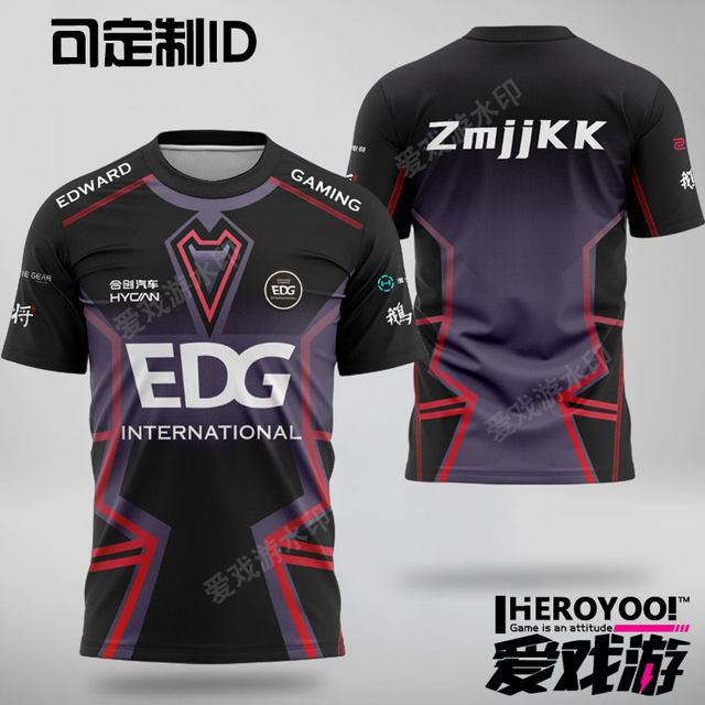 EDG short-sleeved BLG team fearless Valorant contract custom ID short-sleeved zmjjkk e-sports ...