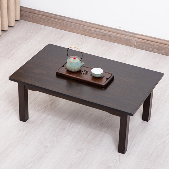 Bamboo kang table solid wood square table rectangular bed study table ...