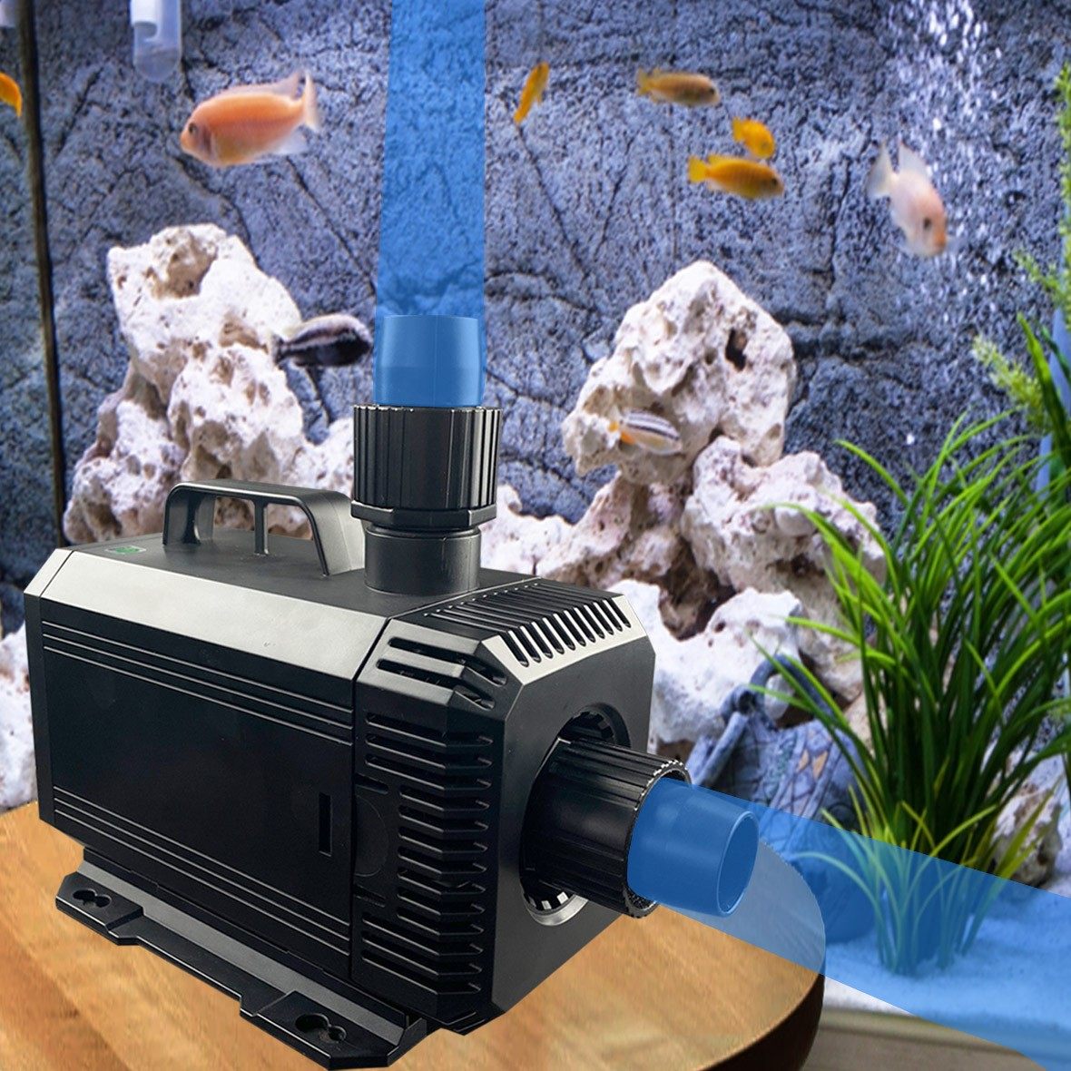 Resun rsp ปั๊มจุ่มสะเทินน้ำสะเทินบกเงียบสำหรับตู้ปลาและบ่อน้ำ