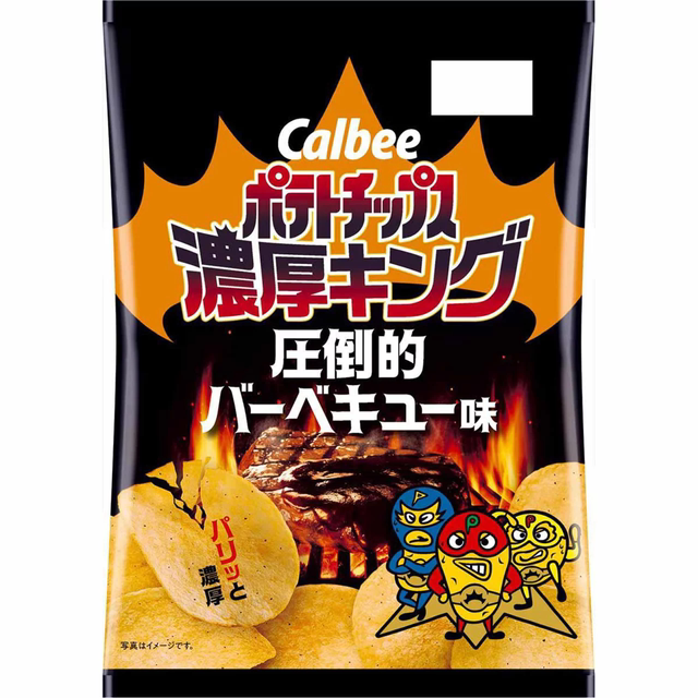 Japanese Calbee thick series potato chips chili flavor barbecue flavor ...