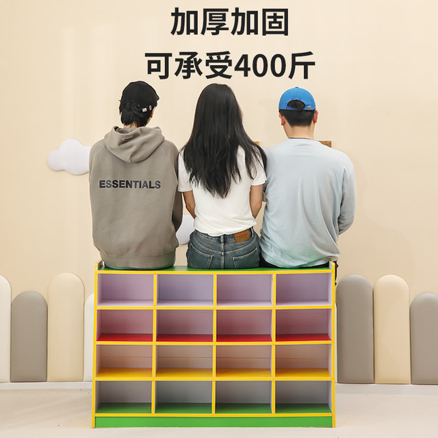 The kindergarten schoolbag cabinet storage plaid combination Badhe ...