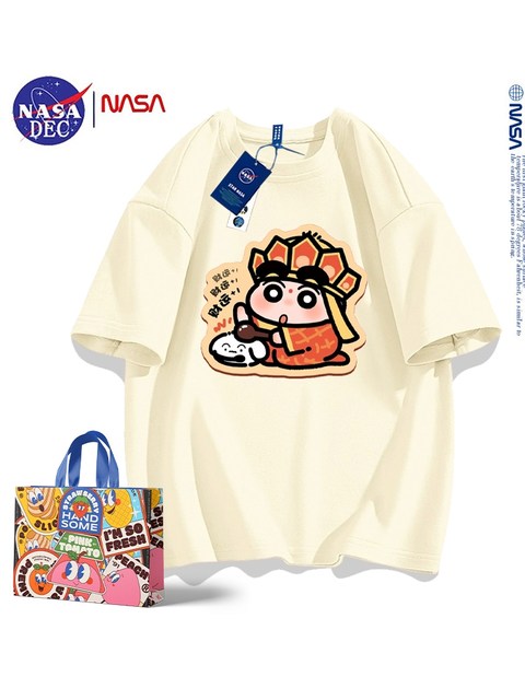 NASA Sweet and Spicy Crayon Shin -new T -shirt Short -sleeved Men and ...
